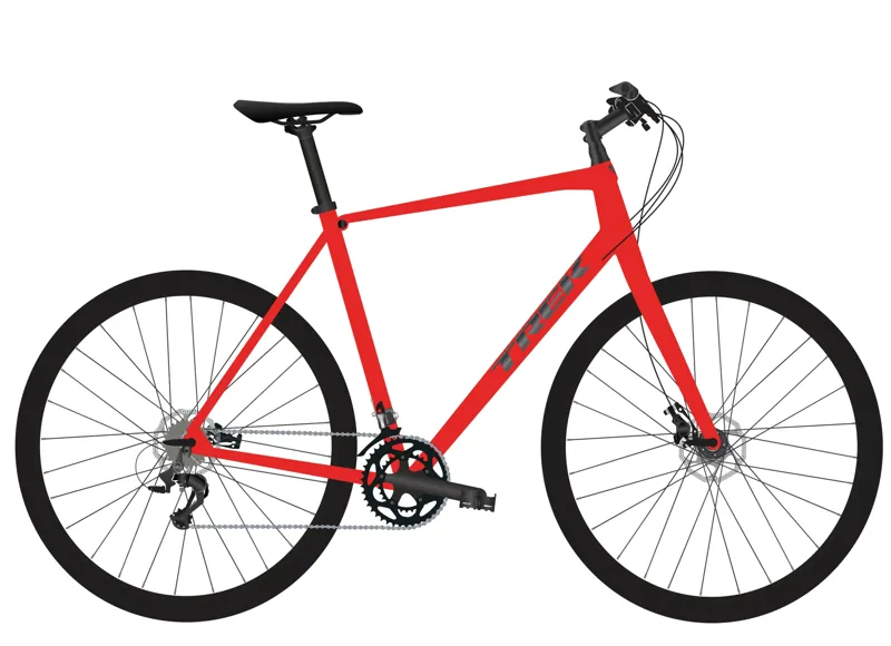 2022 Trek FX 2 Disc Equipped Hybrid Bike in Viper Red