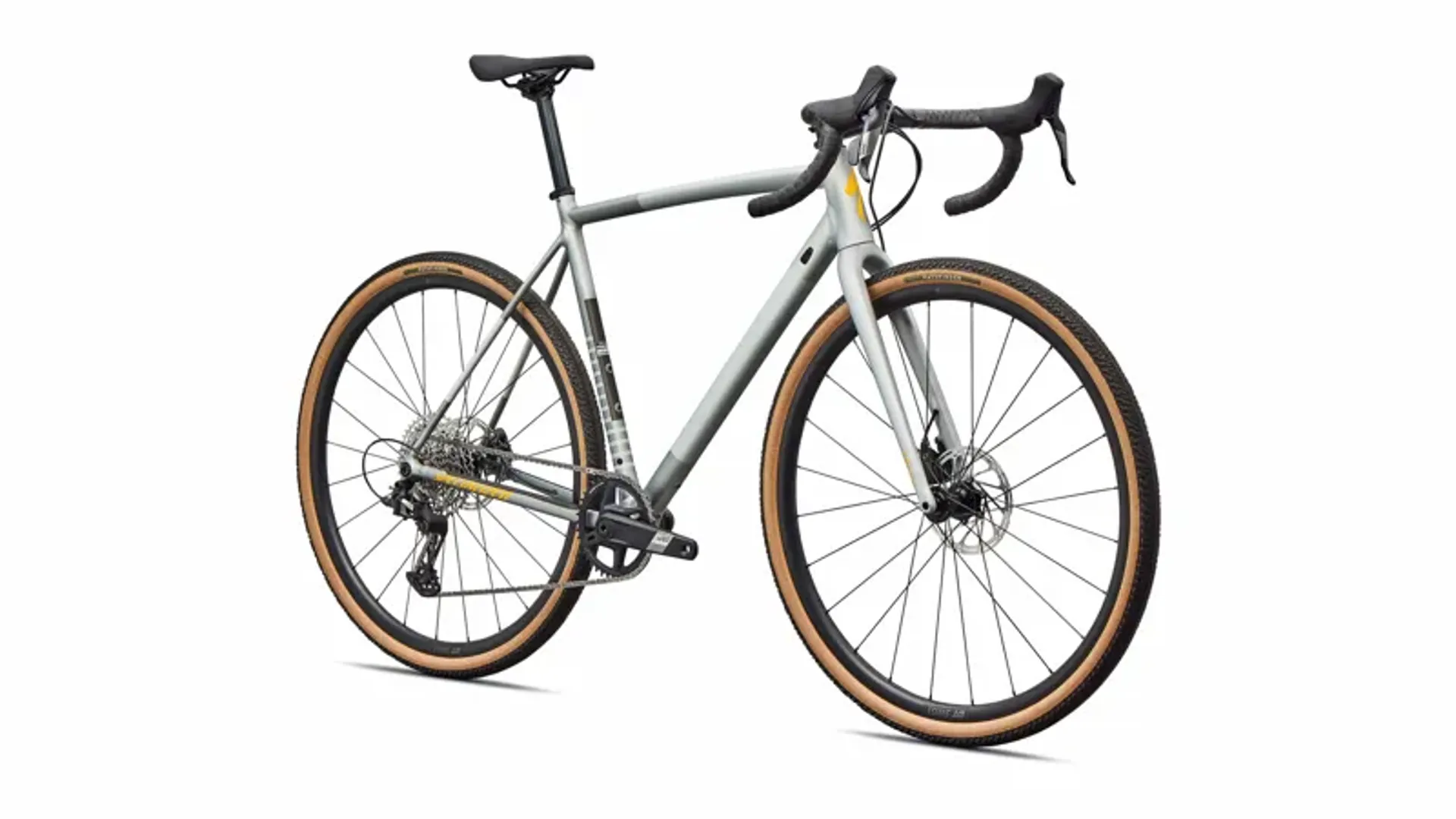 Specialized Crux DSW Comp Gravel Bike in Shadow Silver/Calinia Sunshine