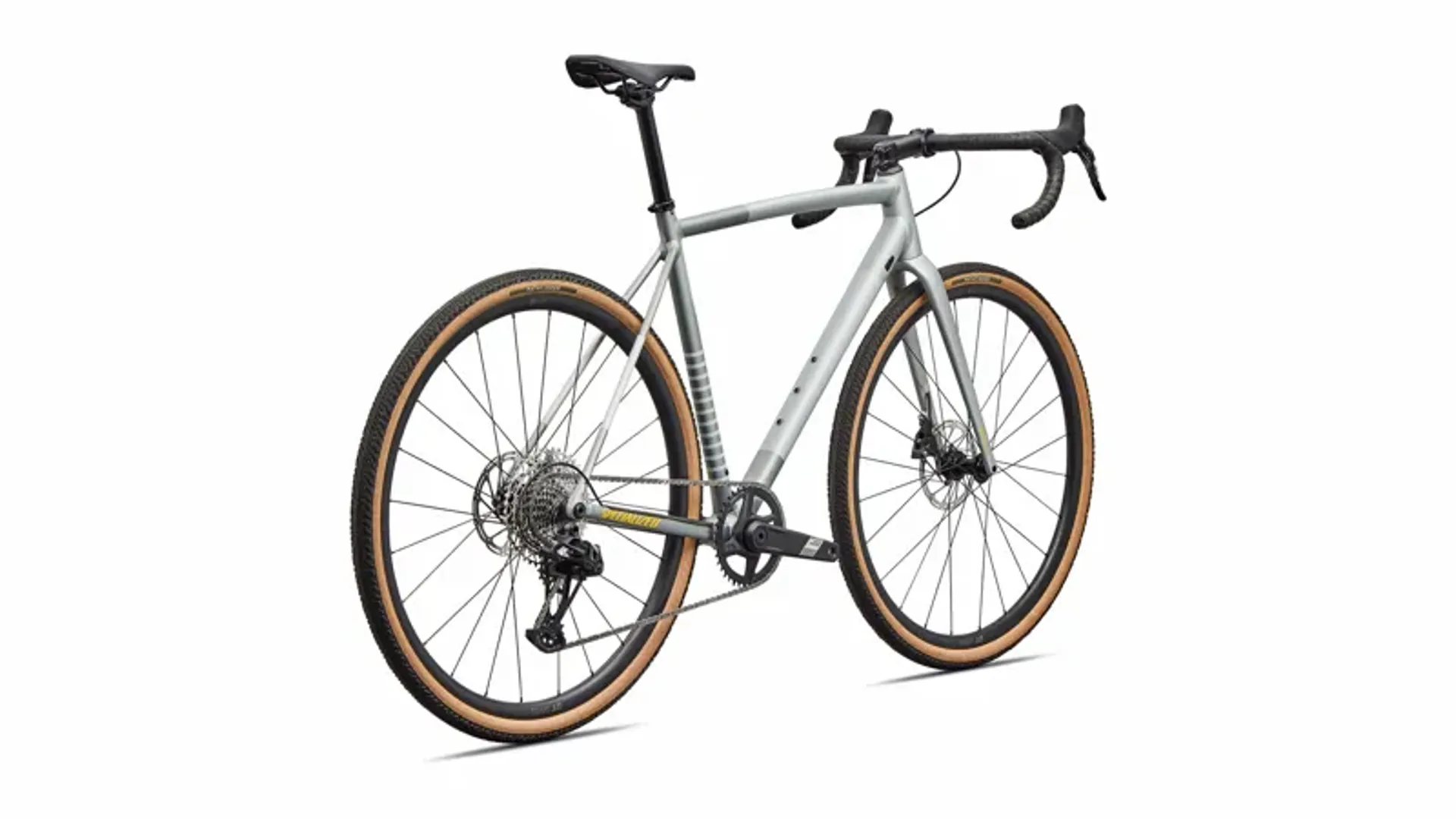 Specialized Crux DSW Comp Gravel Bike in Shadow Silver/Calinia Sunshine